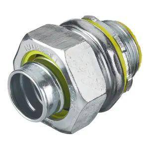 Kellems Wire Management, Liquidtight System, Straight Male Liquid Tight Connector, 1 1/2