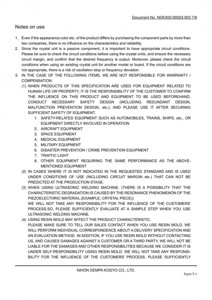 NC-18C datasheet page 7