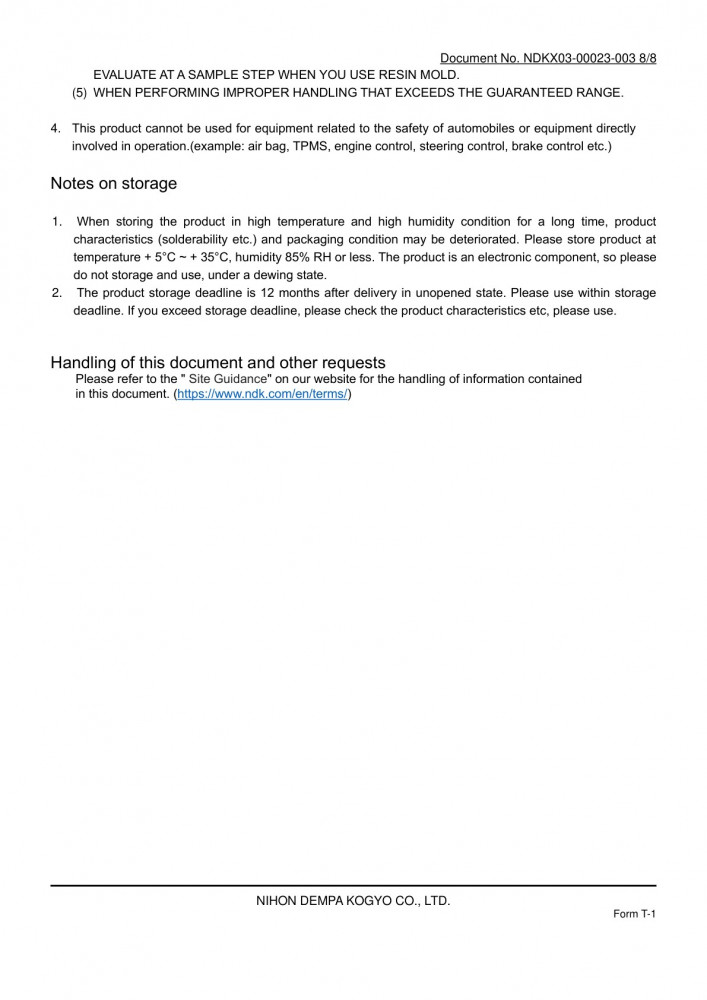 NC-18C datasheet page 8