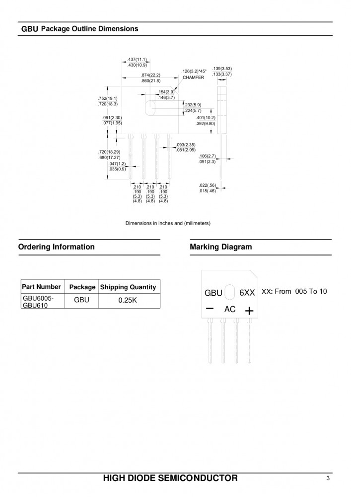 GBU610 datasheet page 3
