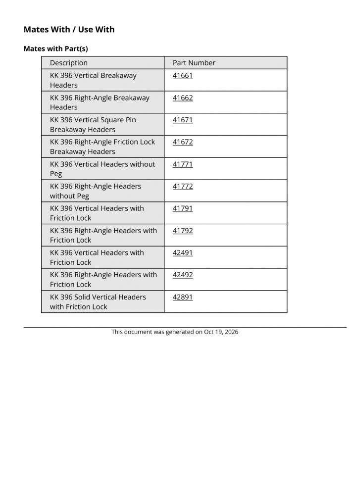 Molex KK 396 technical document preview, page 4