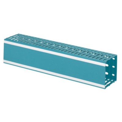 Cable ducting Lina 25 - w. 120 x h. 80 mm - blue 2525 - L. 2m