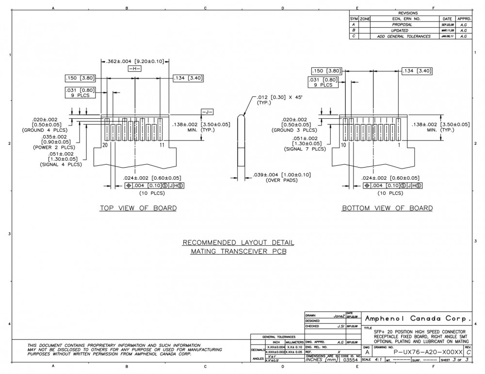UE76-A20-5000T technical drawing page 3