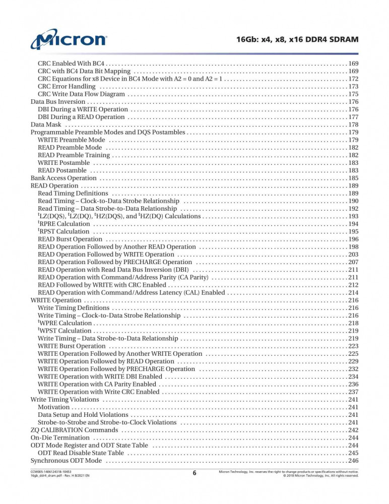 DDR4 datasheet preview, page 6