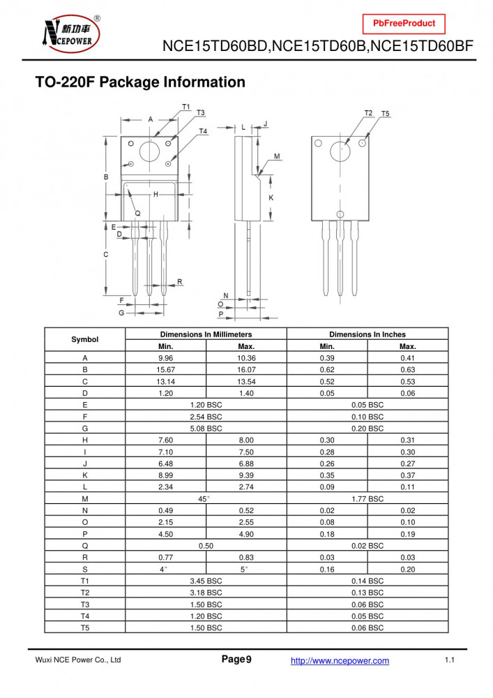 NCE15TD60BD datasheet page 9