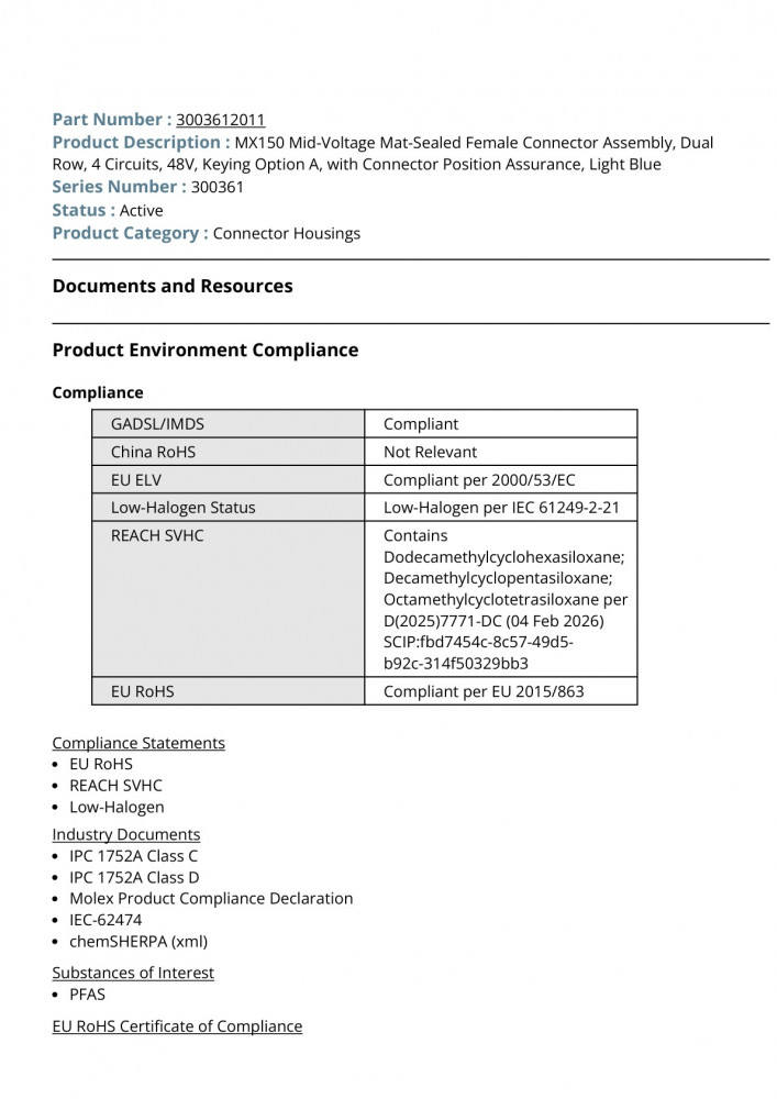 Technical document page 1 for product reference