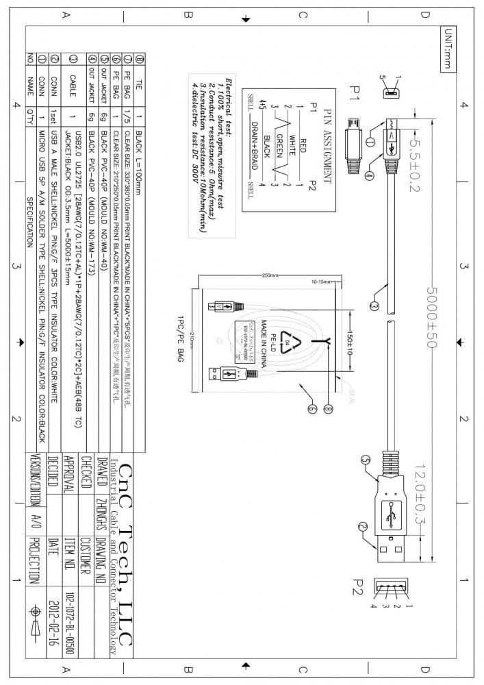 CNC Tech 102-1072-BL-00500 technical document preview