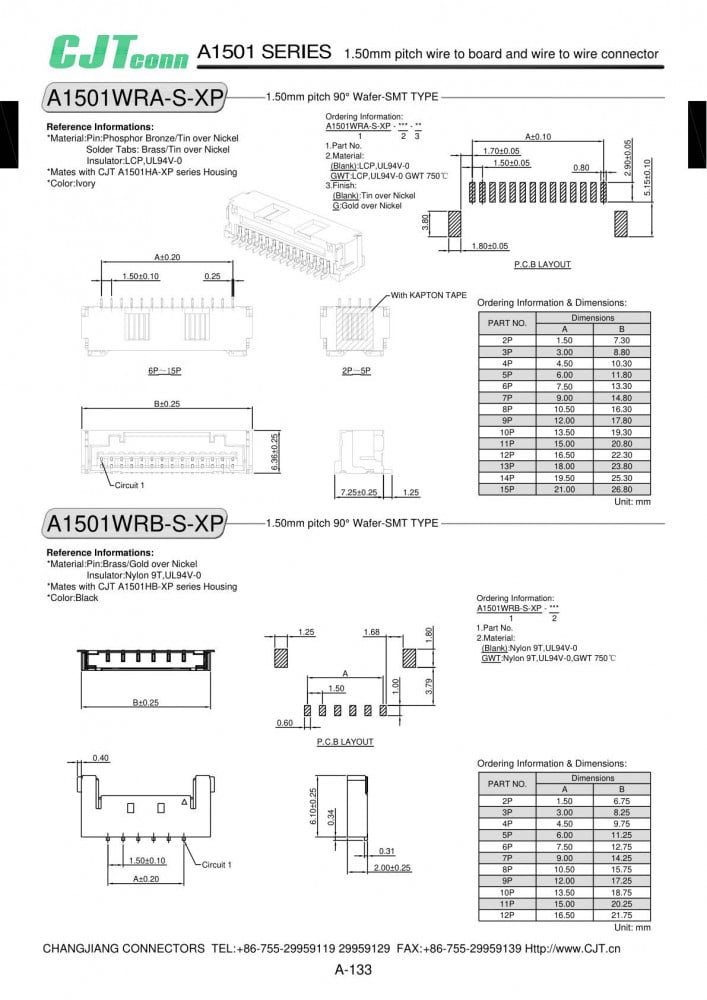 CJT A1501 series datasheet page 9