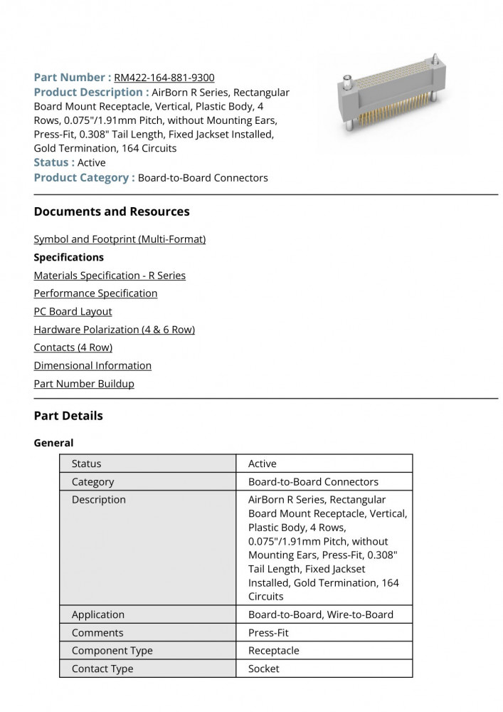 RM422-164-881-9300 technical document preview, page 1