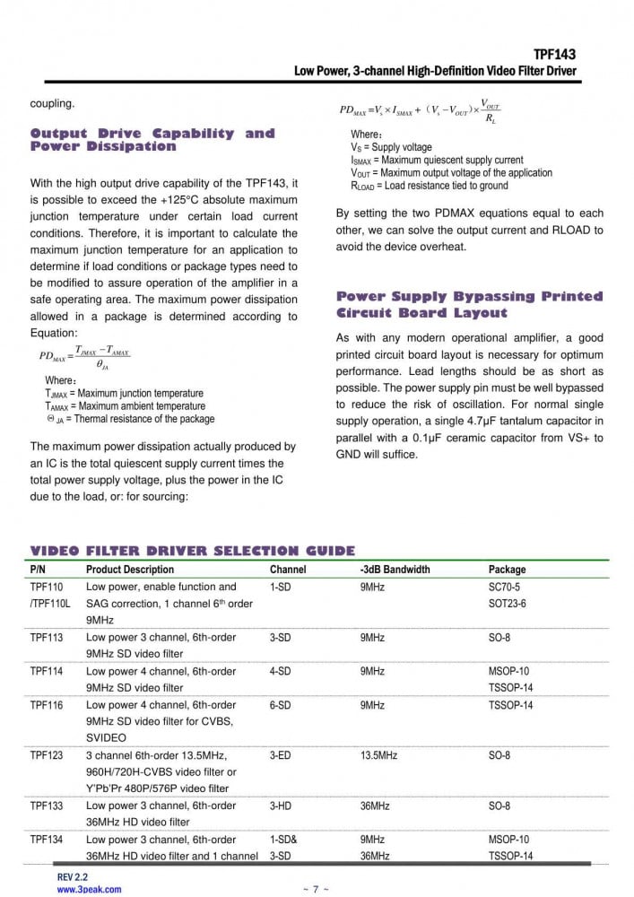 TPF143-SR datasheet page 7