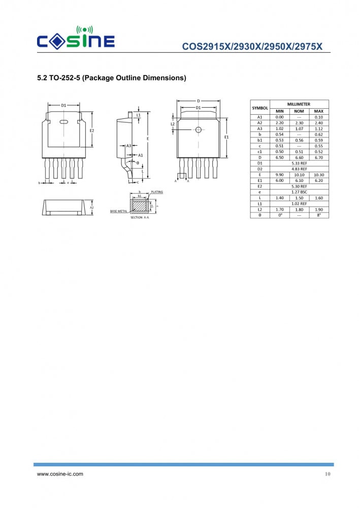 COS29152WD datasheet page 10