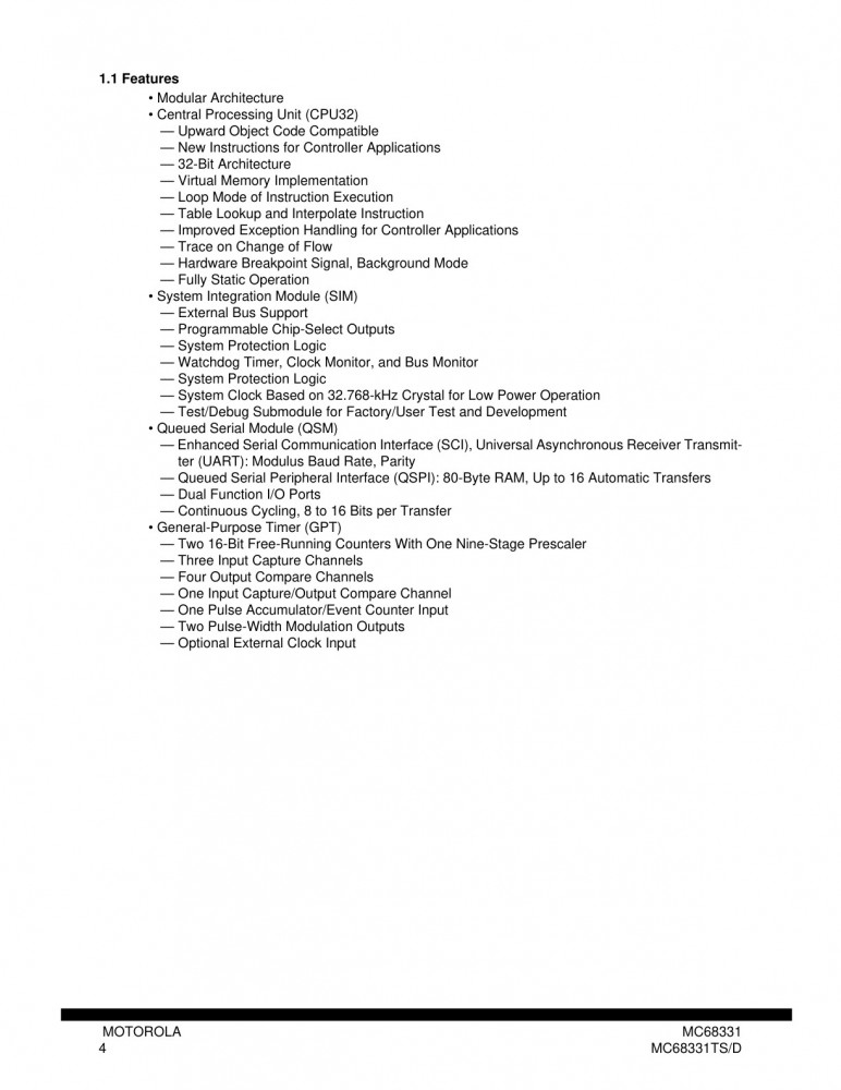 MC68331 document page 4