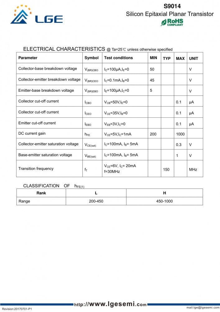 S9014 L6 datasheet page 2