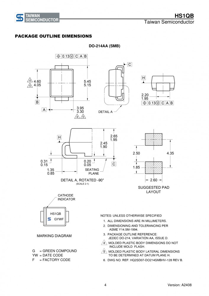 HS1QB technical document, page 4