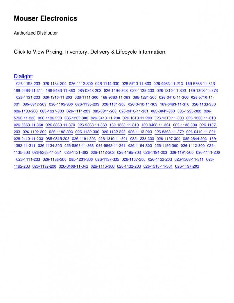 Dialight miniature indicator catalog page 2