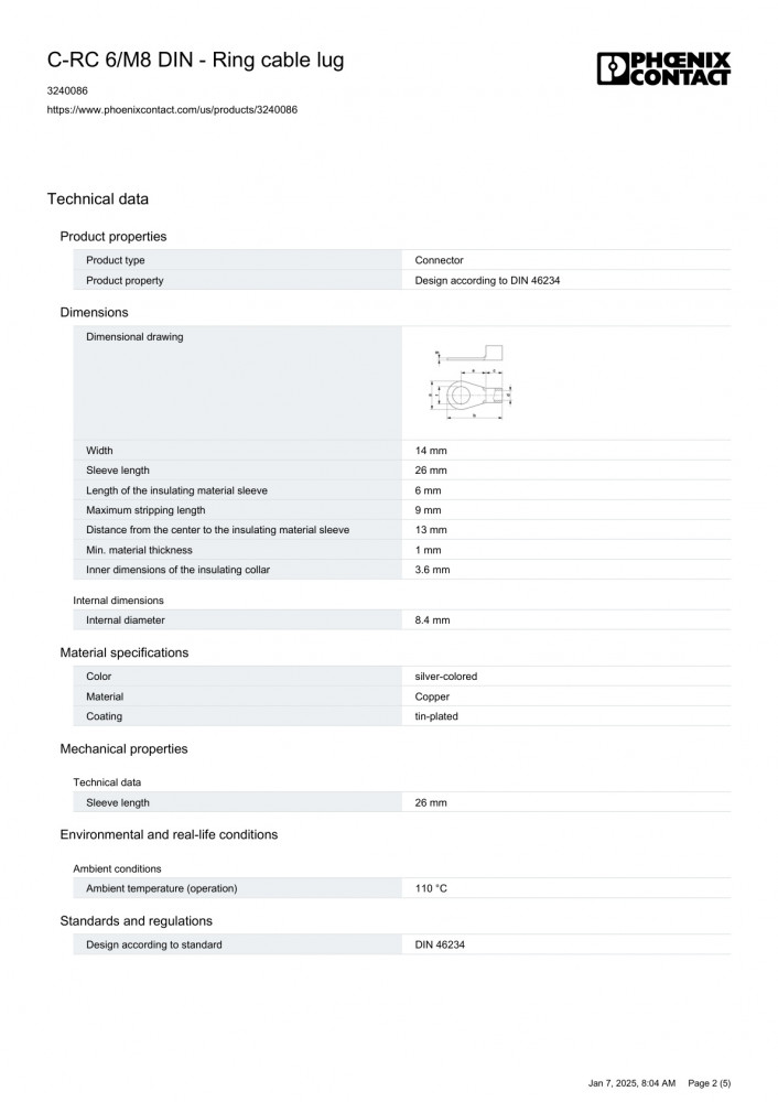 Phoenix Contact 3240086 technical document page 2
