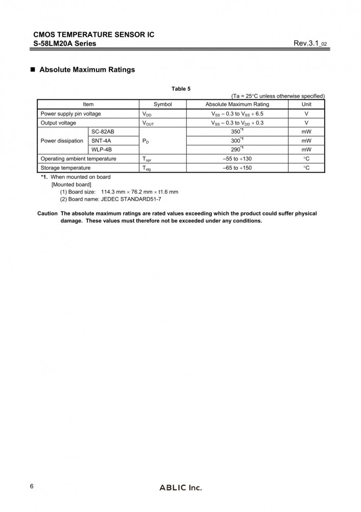 S-58LM20A-H4T1S datasheet page 6