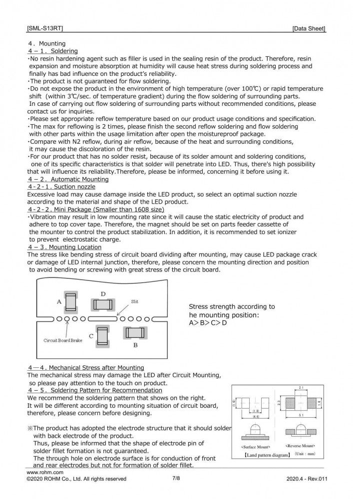 ROHM SML-S13RTT86 technical document page 7