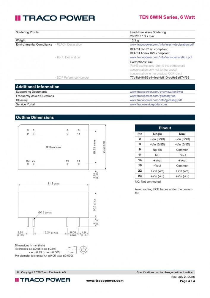 TEN 6WIN technical document page 4