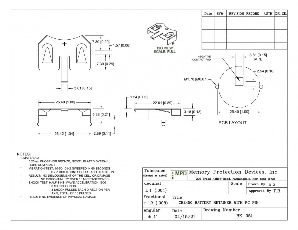 MPD BK-951 drawing preview