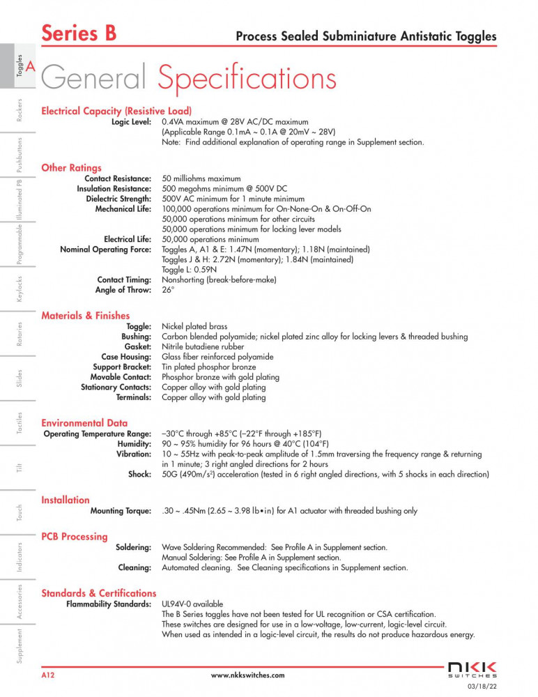 NKK B Series documentation page 1
