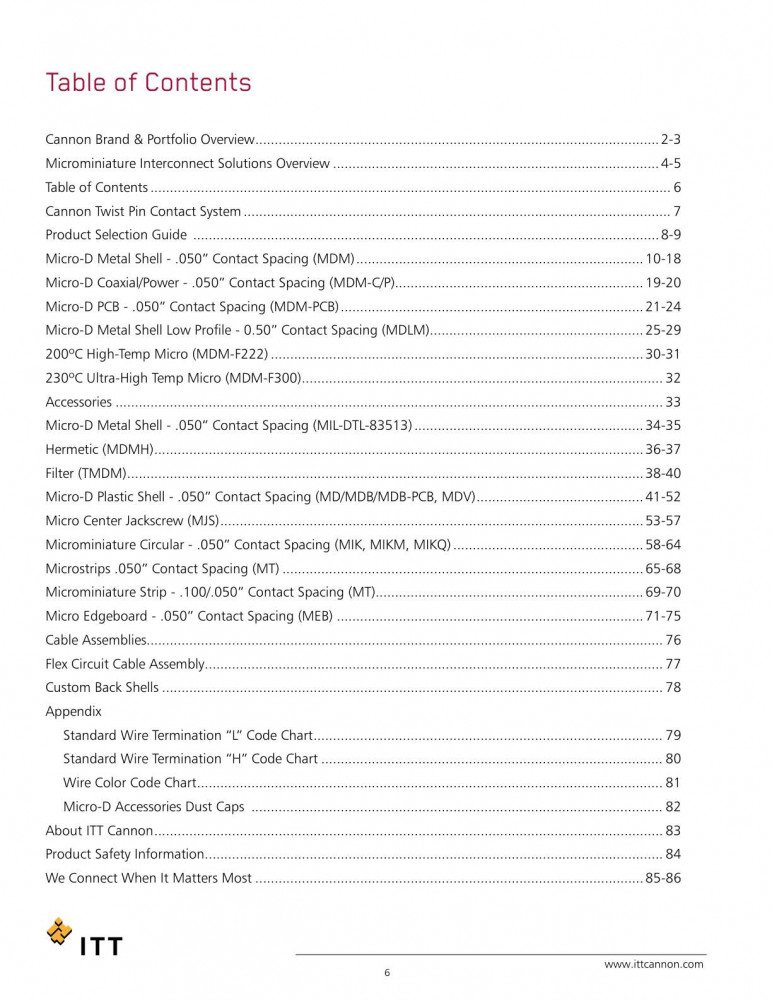 ITT CANNON MTB1-28SL81 document page 6
