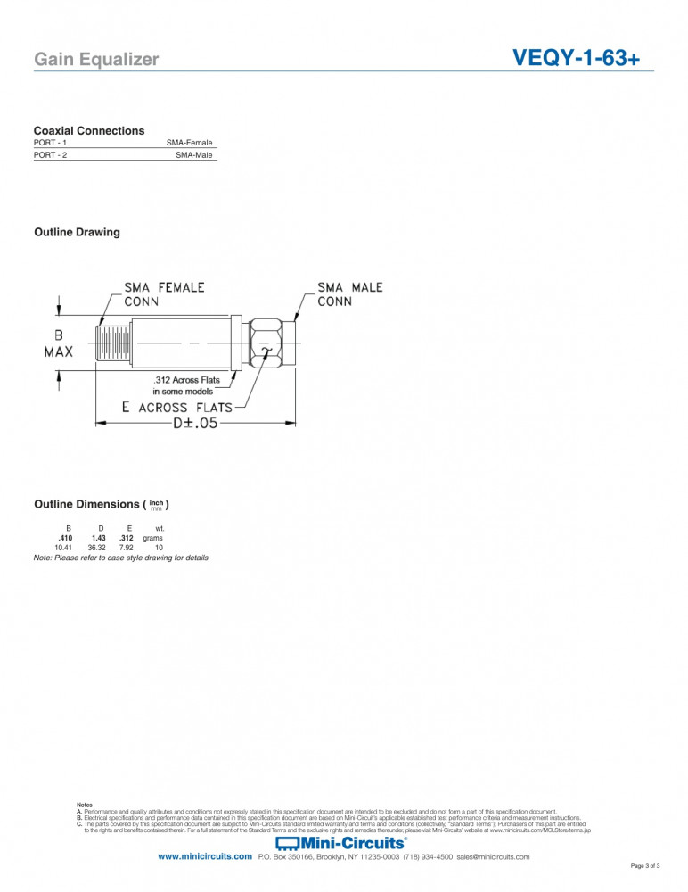 VEQY-1-63+ datasheet page 3