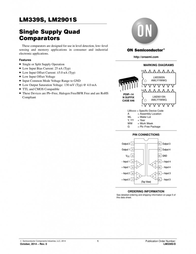 LM2901S datasheet page 1