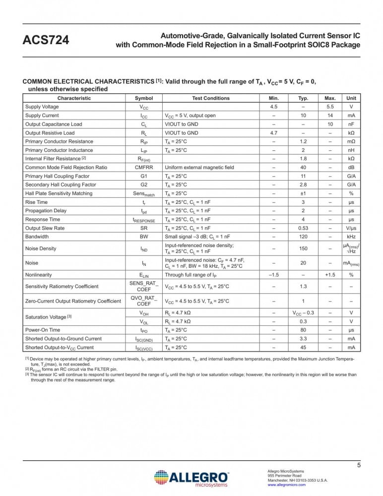 ACS724 datasheet page 5