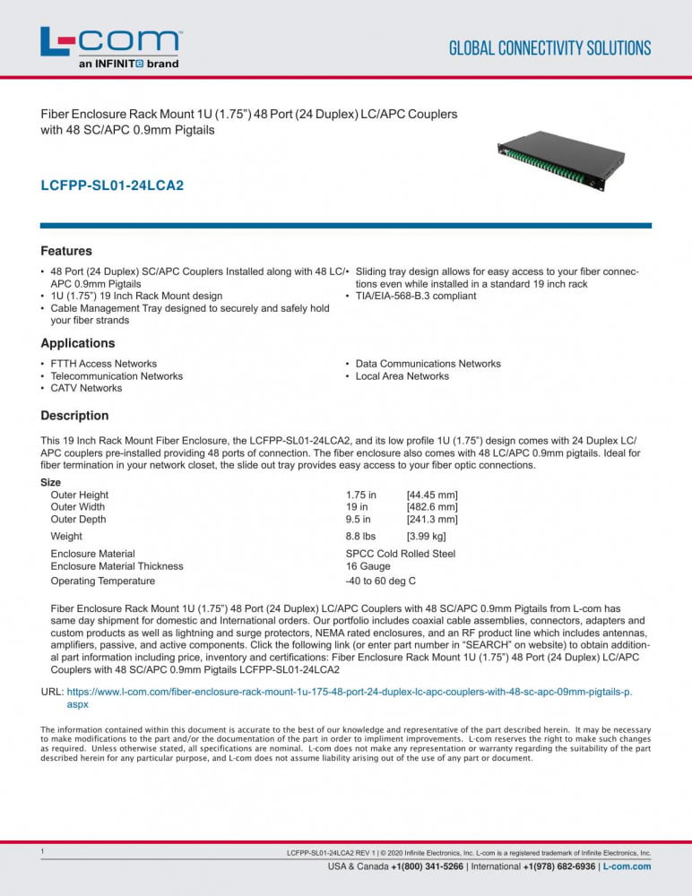LCFPP-SL01-24LCA2 technical document page 1