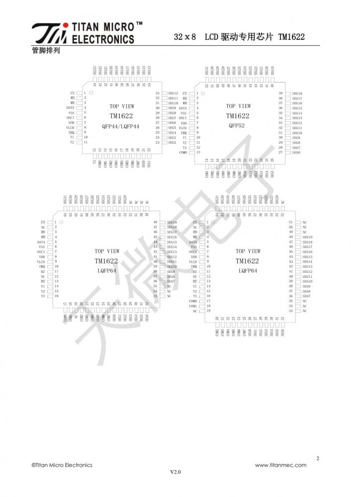 TM1622 datasheet page 2