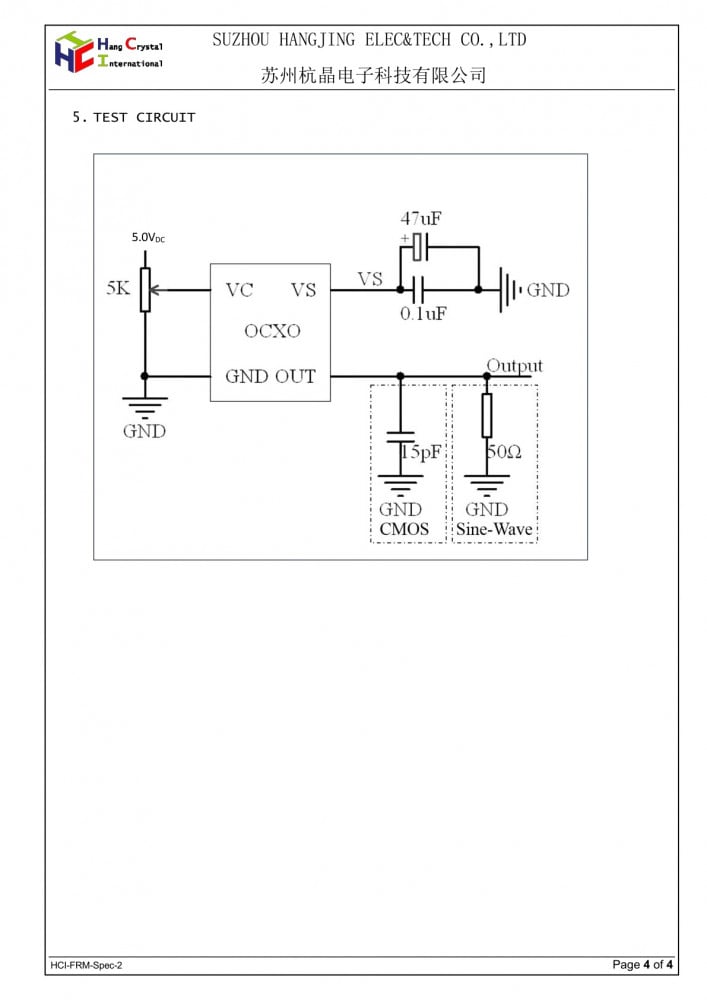 HCI product specification page 4