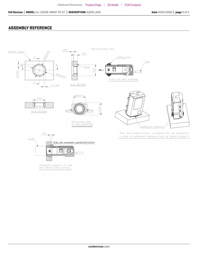 SJ-3552B-MSMT-TR-67 datasheet page 3