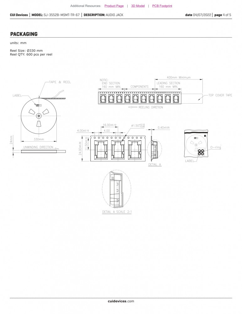 SJ-3552B-MSMT-TR-67 datasheet page 4