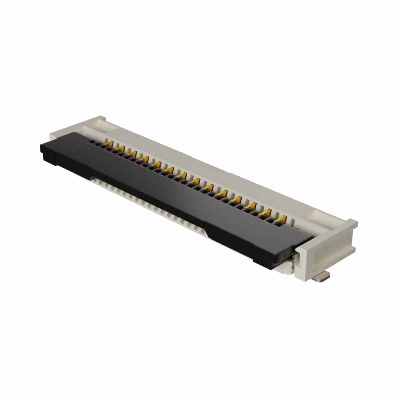 Easy-On FFC/FPC Connector, 1.00mm Pitch, FD19 Series, Right-Angle, Bottom Contact, 1.90mm Height, 14 Circuits, 150°C Operating Temperature,  Gold over Nickel Plating for sale