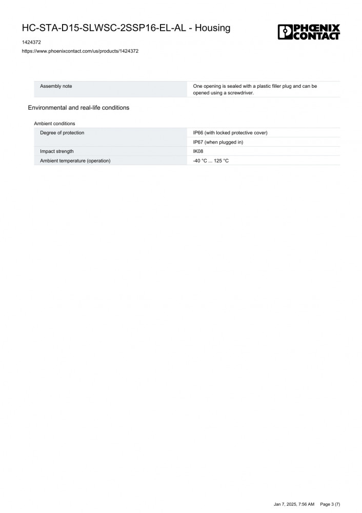 Phoenix Contact 1424372 technical document page 3