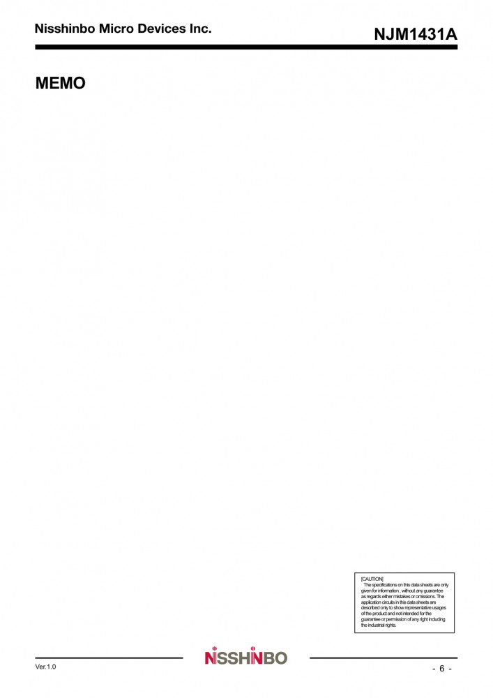 NJM1431A datasheet page 6