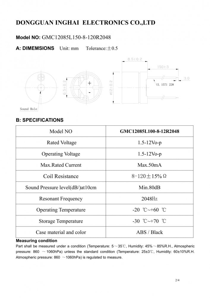 GMC12085L100-120R2048 specification page 2