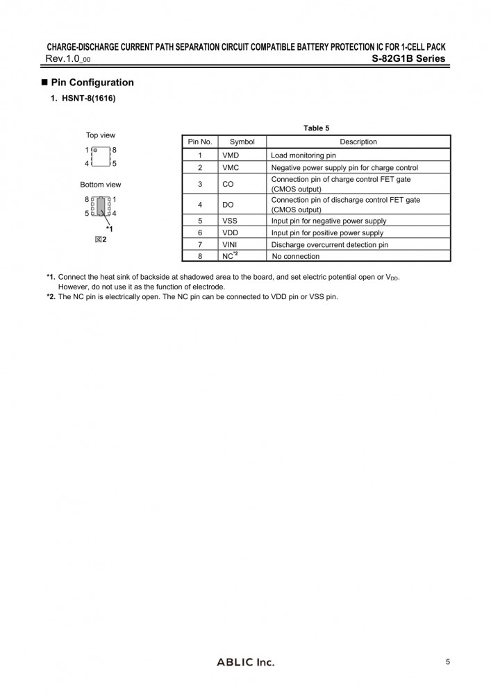 S-82G1B datasheet page 5