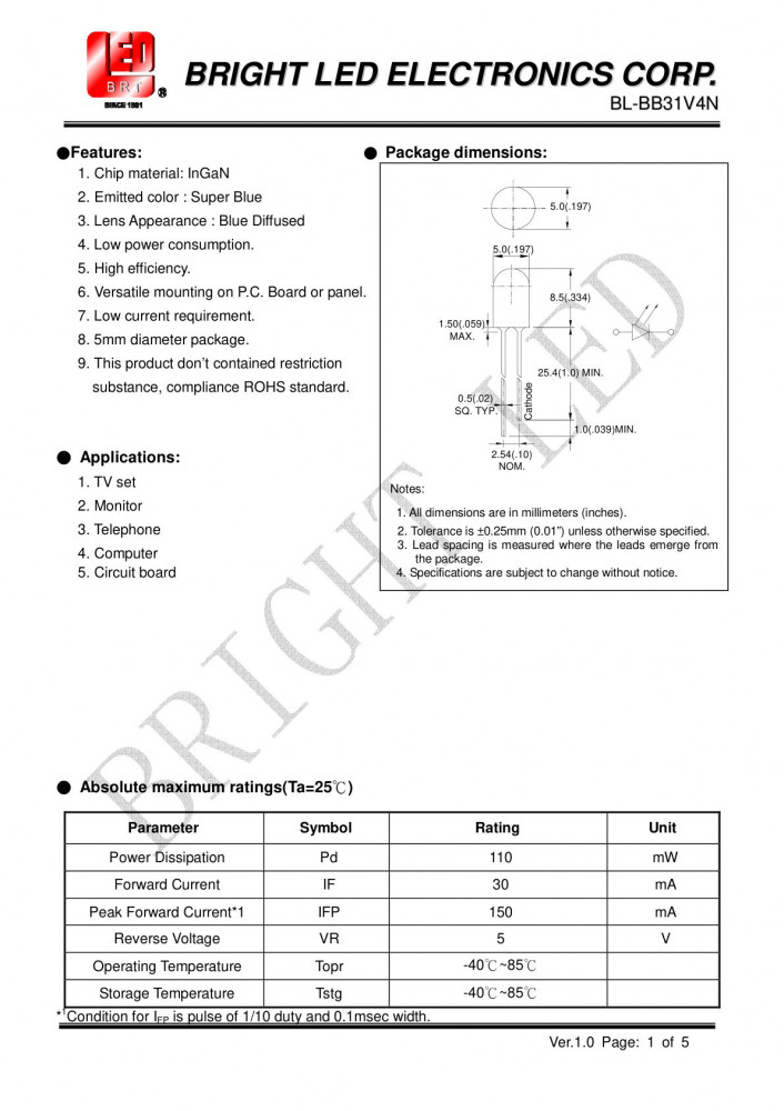 BL-BB31V4N technical document page 1