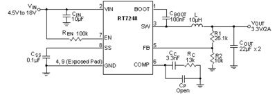 RT7248 - 2A, 18V, 340kHz Synchronous Step-Down Converter for sale