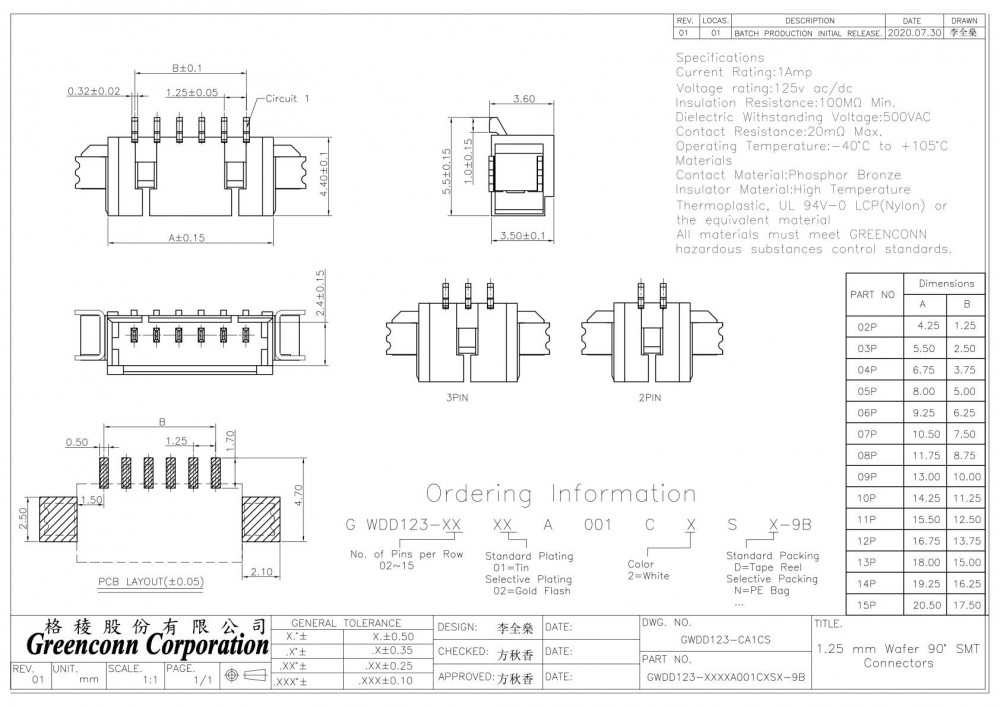 GWDD123-0201A001C2SD-9B technical document page