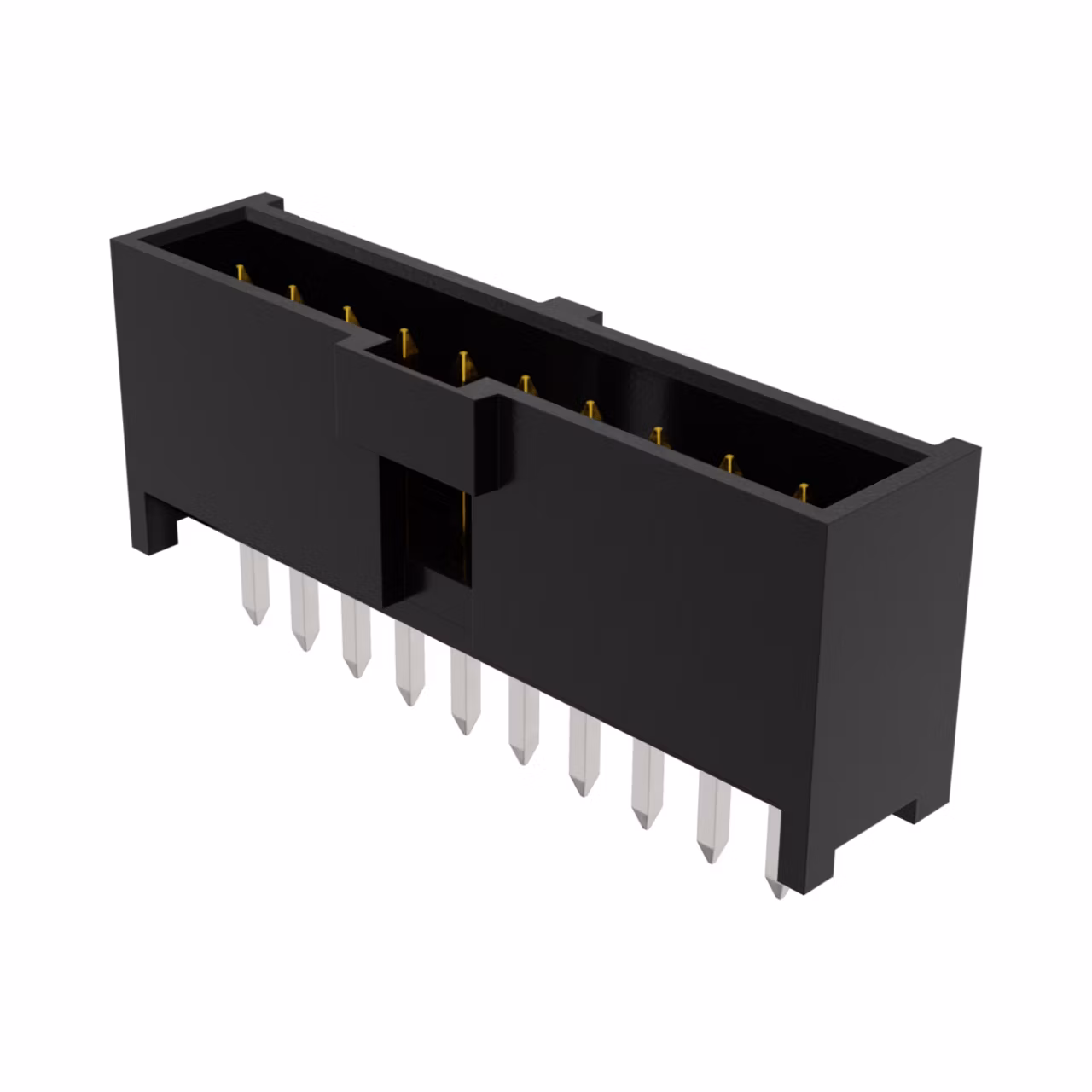 C-Grid III PCB Header, 2.54mm Pitch, Through Hole, Single Row, Vertical, Shrouded, 10 Circuits, 0.05µm Gold (Au) Flash Plating for sale