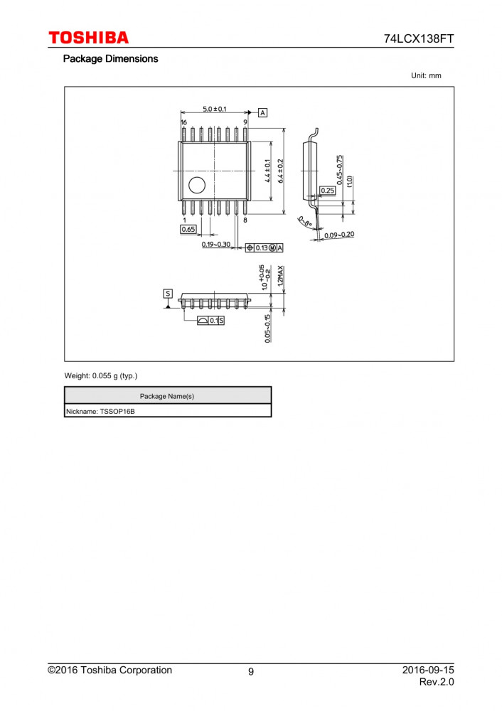 74LCX138FT(AJ) datasheet page 9