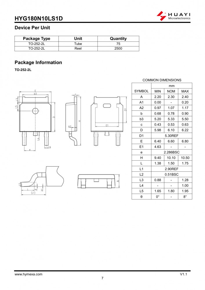 HYG180N10LS1D datasheet page 7