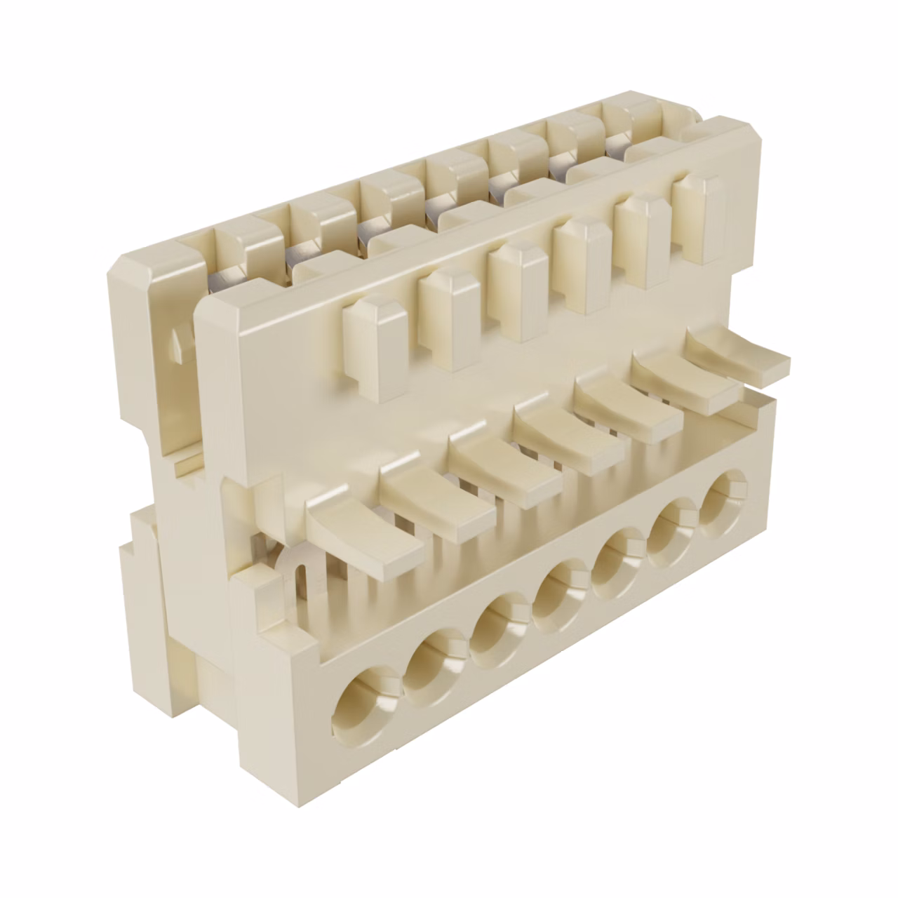 Appli-Mate RAST 2.5 Connector, 2.50mm Pitch, Female, 7 Circuits, Closed Endwalls, Silver Plating