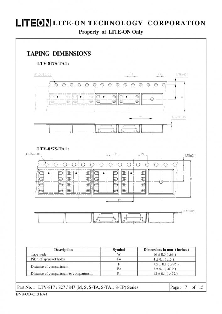 LITEON LTV-827S-TA1 datasheet page 8