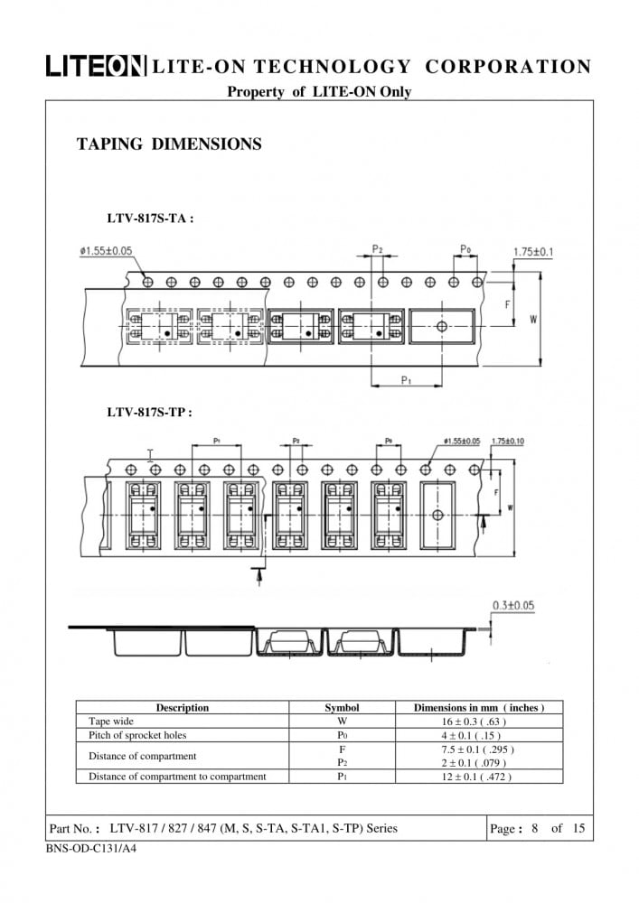 LITEON LTV-827S-TA1 datasheet page 9