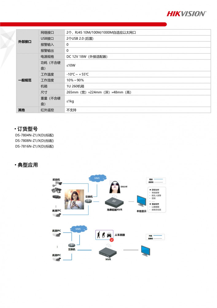 DS-7808N-Z1/X(D) product document page 3