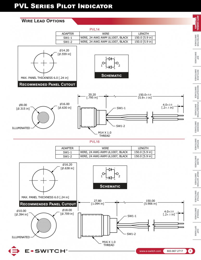 PVL series datasheet page 8